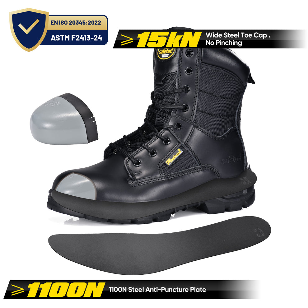 Safetoe Safety Shoes Mens Work Boots Metal-Free Composite Toe Steel ...